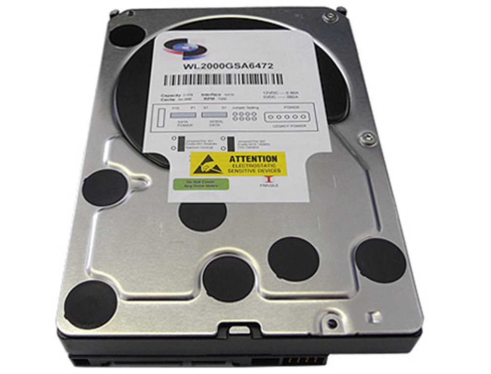White Label 2TB 8MB Cache 7200RPM SATA 3.0Gb/s 3.5" Desktop Hard Drive (PC, Surveillance, NAS) - w/ 1 Year Warranty