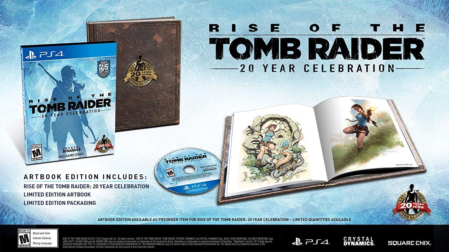 Rise of the Tomb Raider 20 Year Celebration Edition w/ Art Book - PlayStation 4