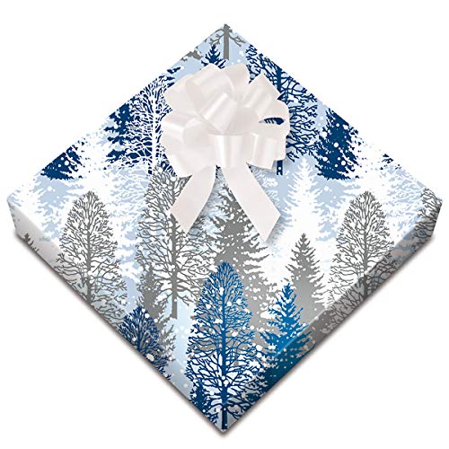 Current Snowy Trees Christmas Rolled Wrapping Paper - Premium Jumbo 23-Inch x 32-Foot Gift Wrap Roll, 61 Square Feet Total