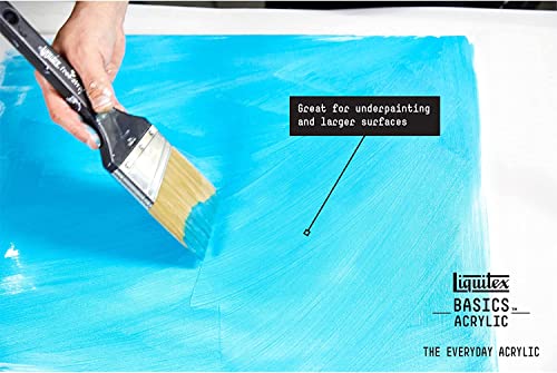 Liquitex BASICS Acrylic Paint Set, 6 x 22ml Tube Paint Set, Primary, Blue,Color Mixing,Green,White, 0.7 Fl Oz (Pack of 6)
