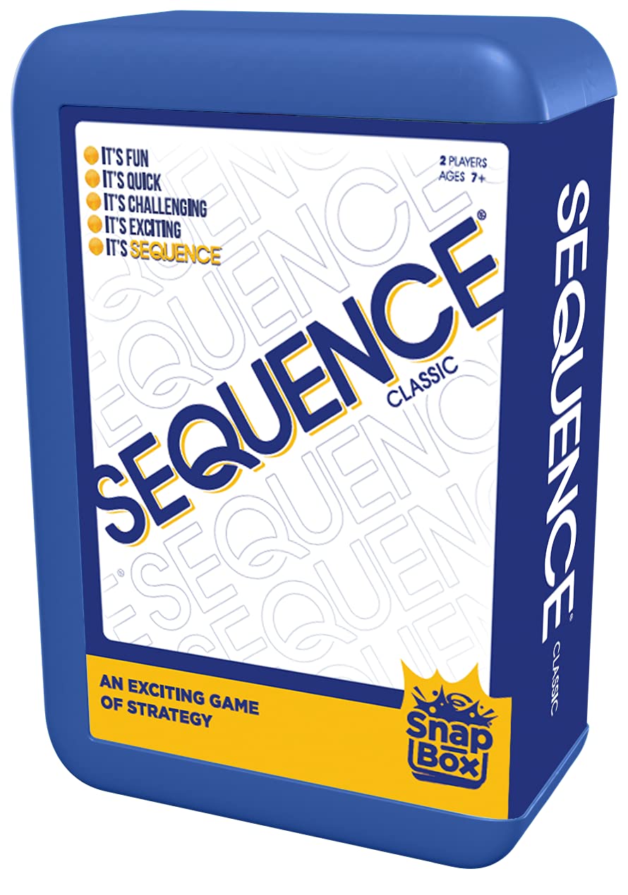 Sequence Snap Box - The Exciting Game of Strategy in A Compact Travel Case by Goliath, Multi Color