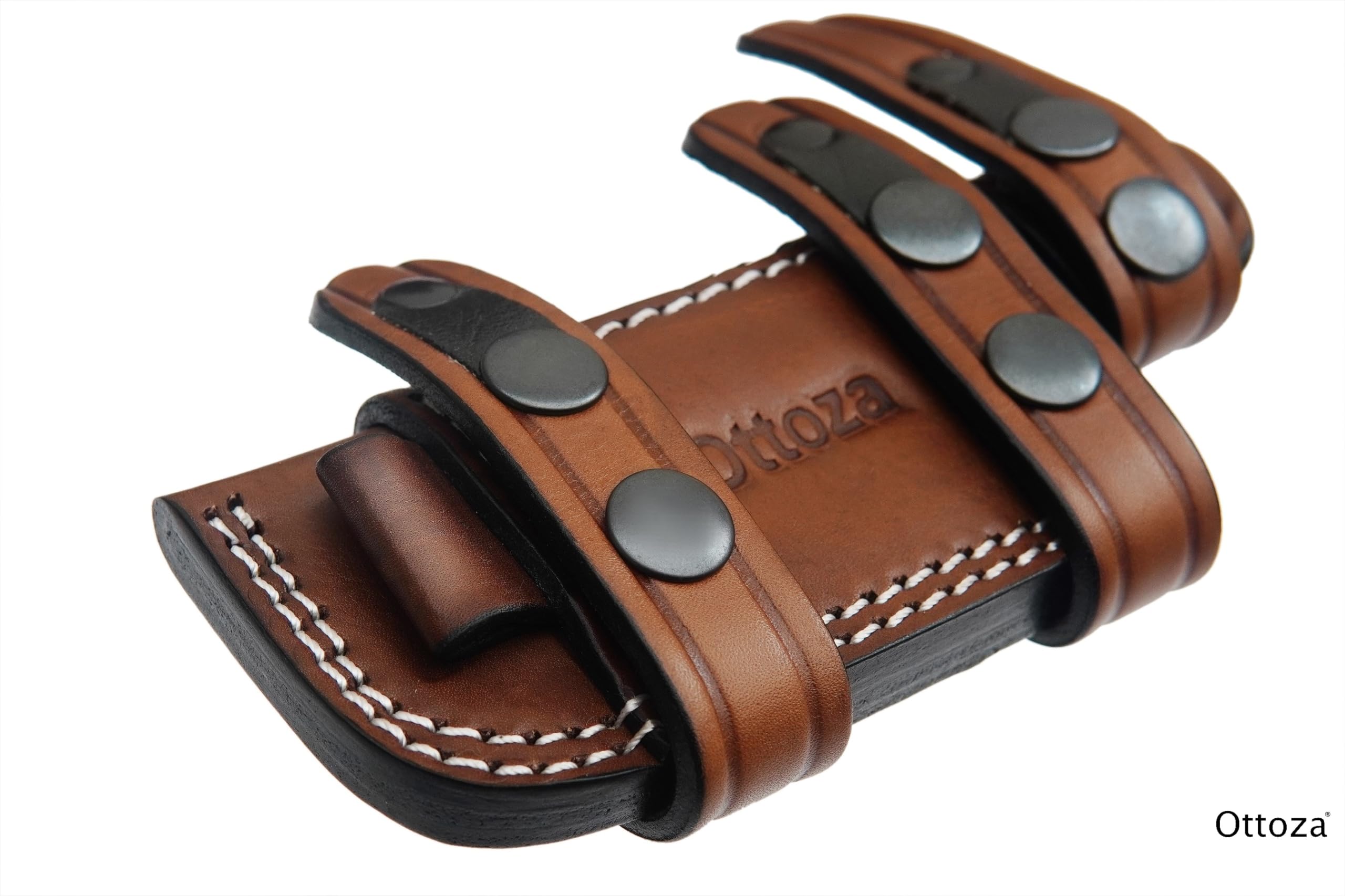 Ottoza Leather Knife Sheaths for Fixed Blade Knives, Small Knife Sheath RIGHT HAND Leather Knife Sheath for Belt, Leather Knife Holster Belt Knife Holder, Horizontal Knife Sheath for Belt No:126