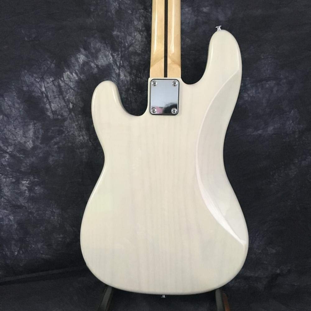 CJWSLYT Guitar Jazz Instrument 4 String White Low Electric Guitar Guitar String Acoustic Steel Steel String Guitar ZDANFDD (Size : 40 inches)