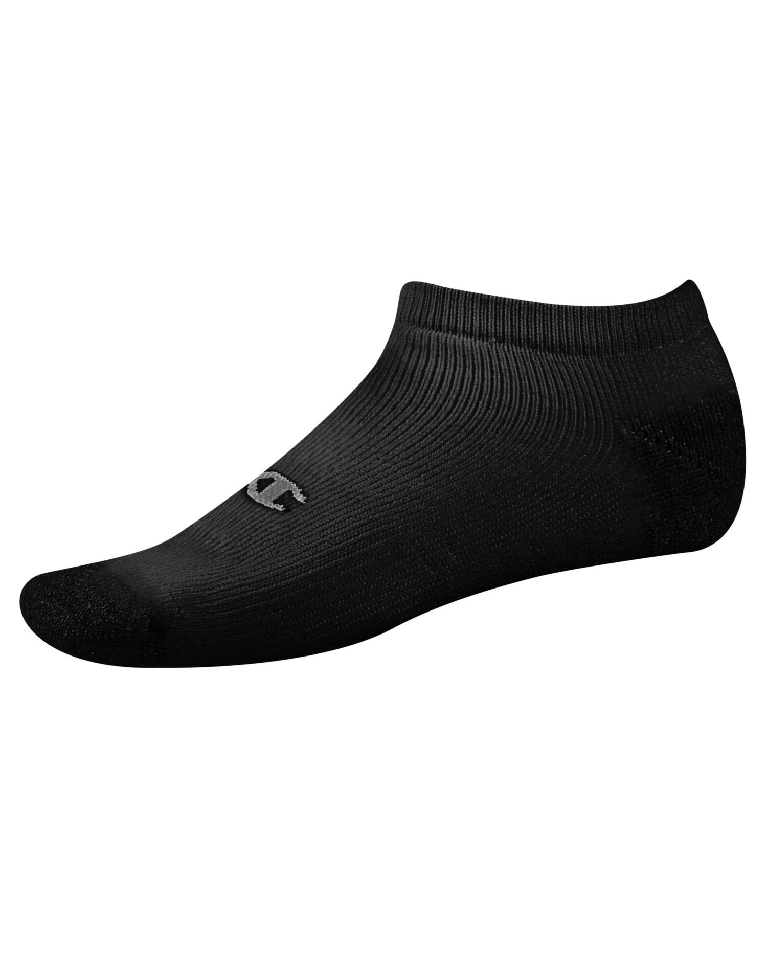 Champion Men's 6 Pack Low Cut Socks,10-13-Black