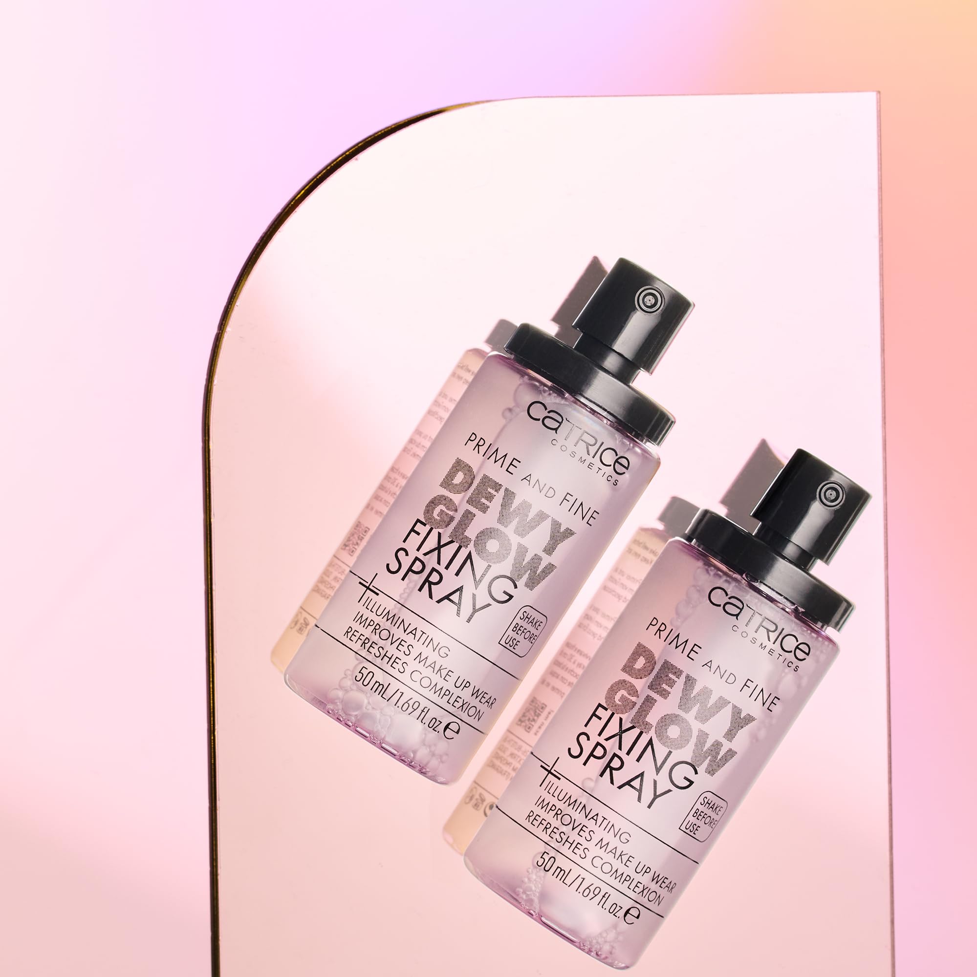 Catrice | HD Foundation 08 & Prime & Fine Dewy Glow Spray Bundle | Full Coverage Makeup | Vegan & Cruelty Free