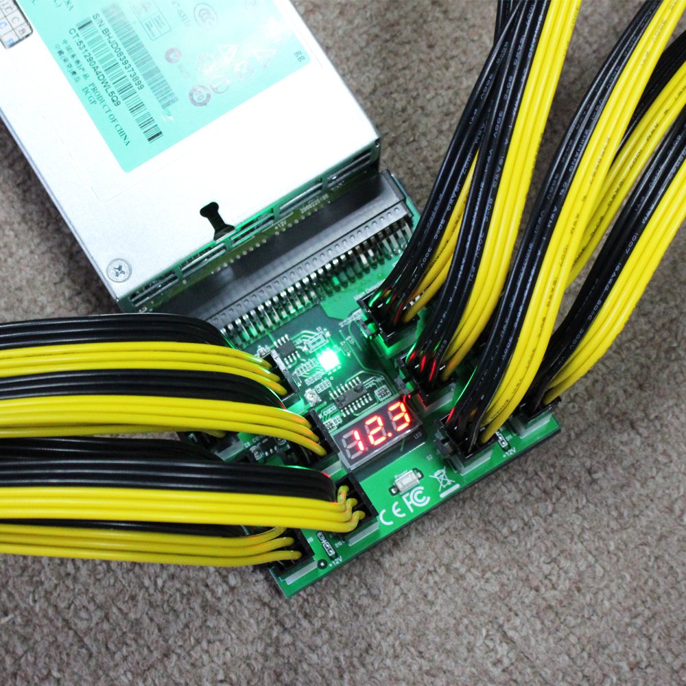 S-Union [8PCS] New 16AWG 6Pin PCI-E to 8 (6+2) pin Cable 27.5 Inch(70CM) Length PCI 6Pin Male to Male Cable for GPU/PSU Breakout Board, GPU Ethereum ETH Mining Power Supply (with 5 Nylon Cable Ties)