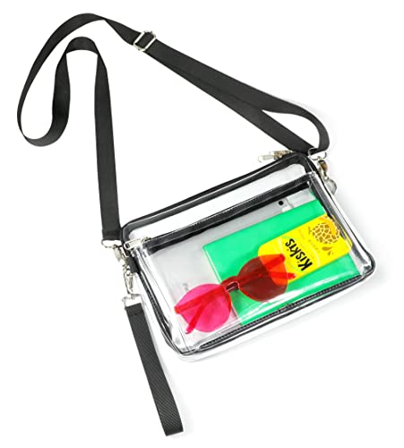 Mildbeer Clear Purses for Women Stadium, Small Clear Purse Stadium Approved with Removable Straps for Concert Festivals and Work