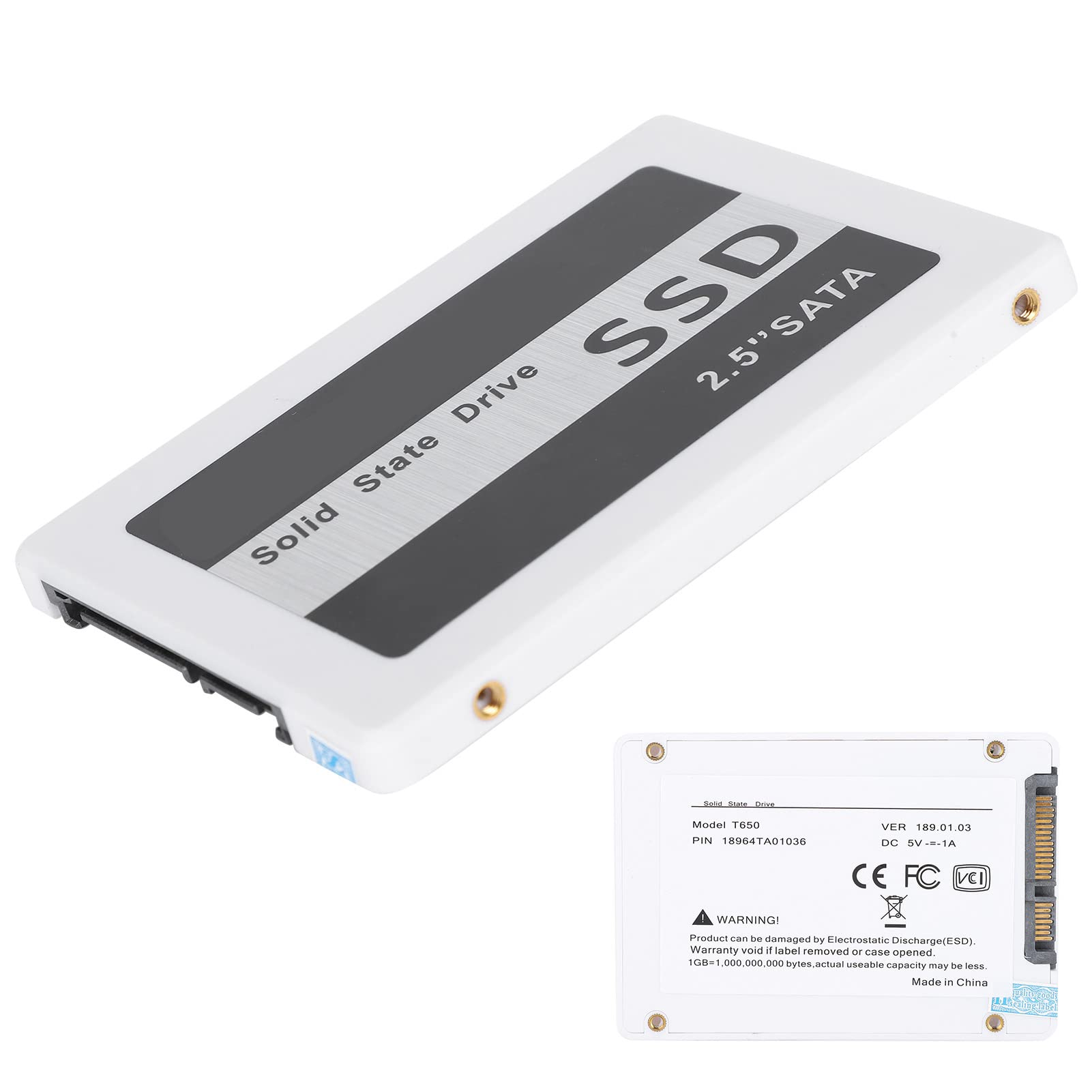 Solid State Hard Disk, Video Storage Good Performance Compact Firm Sturdy SATA3.0 SSD for Laptop Desktop Computer for Office Worker(#6)