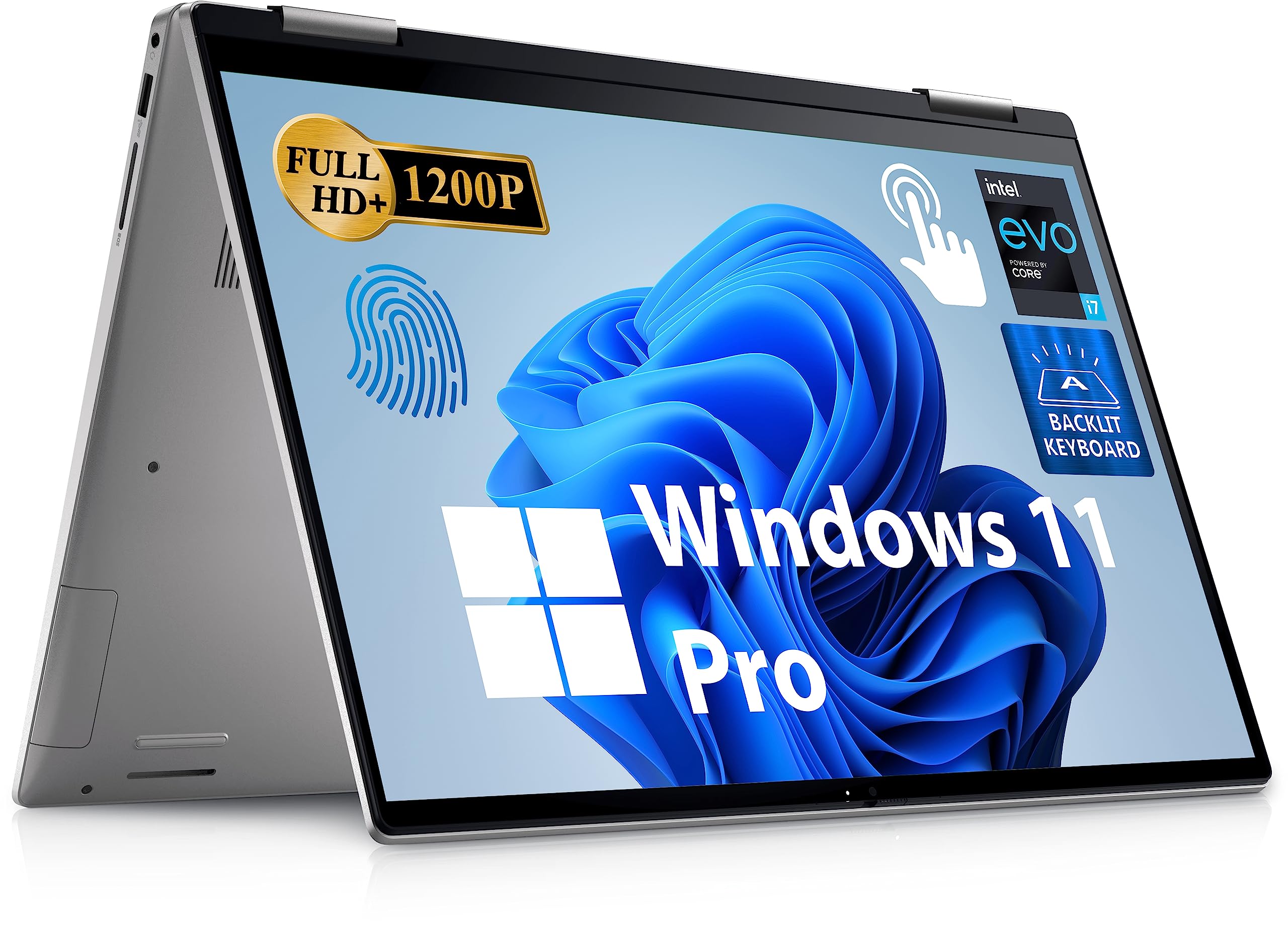 Dell 2023 Inspiron 16 2-in-1 Business Laptop, 16" FHD+ Touchscreen, Intel 12-core i7-1260P, 32GB RAM, 1TB PCIe SSD, Fingerprint Reader,Backlit Keyboard,Thunderbolt 4,HDMI,WiFi 6,Windows 11 Pro,Silver