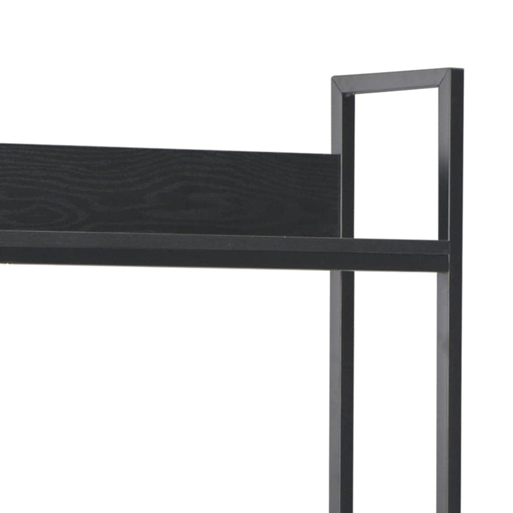 CUSON Computer Desk 47 inch with Bookshelf | Modern Writing Workstation Table for Office Home | Black Engineered Wood with Metal Frame | 47.2" x 23.6" x 54.3"