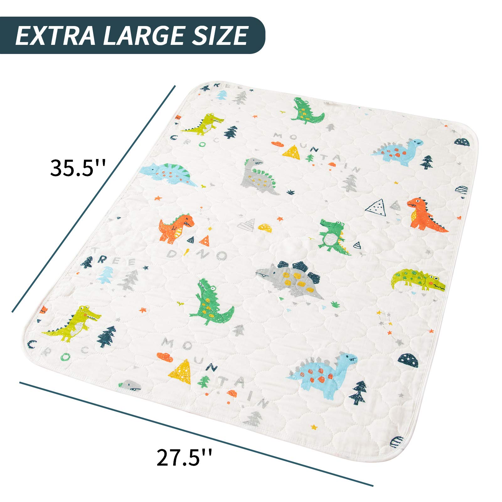 Catteyonce 2 Pcs 27x35Inches Waterproof Changing Pads,Reusable Leak Proof Crib Disaper Pads,Portable Unisex Baby Changing Mat for Home&Travel.