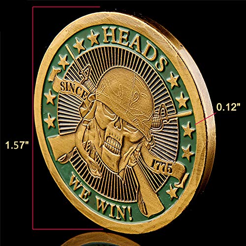 Good Luck Heads Tails Challenge Coin,Heads We Win Tails You Lose