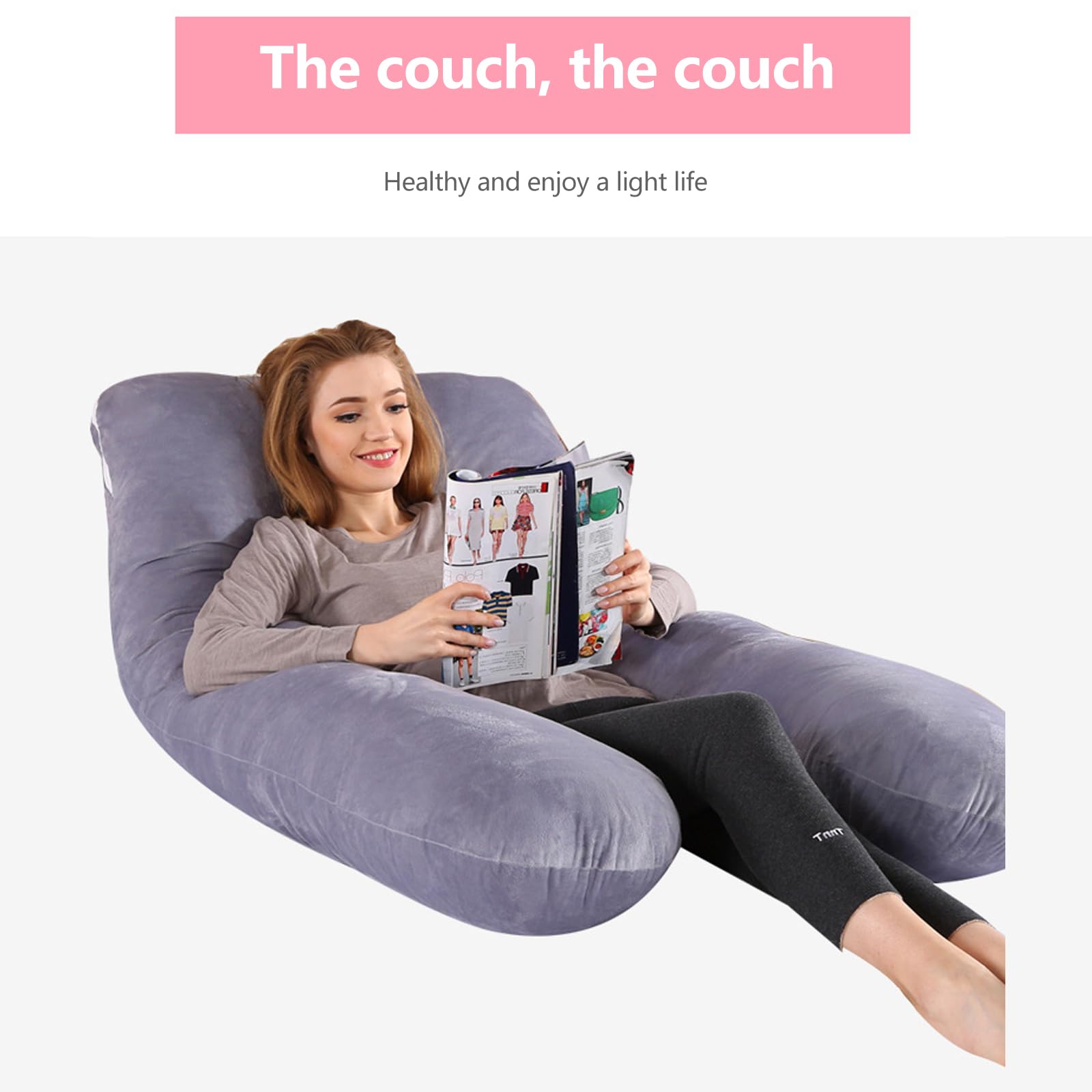 Datoubuda Comfortable Pregnancy Pillow,Full Body Support,Suitable for Pregnancy,Side Sleeping,and Breastfeeding,Pregnancy Pillows for Sleeping,Body Pillows for Adults,Maternity Pillow