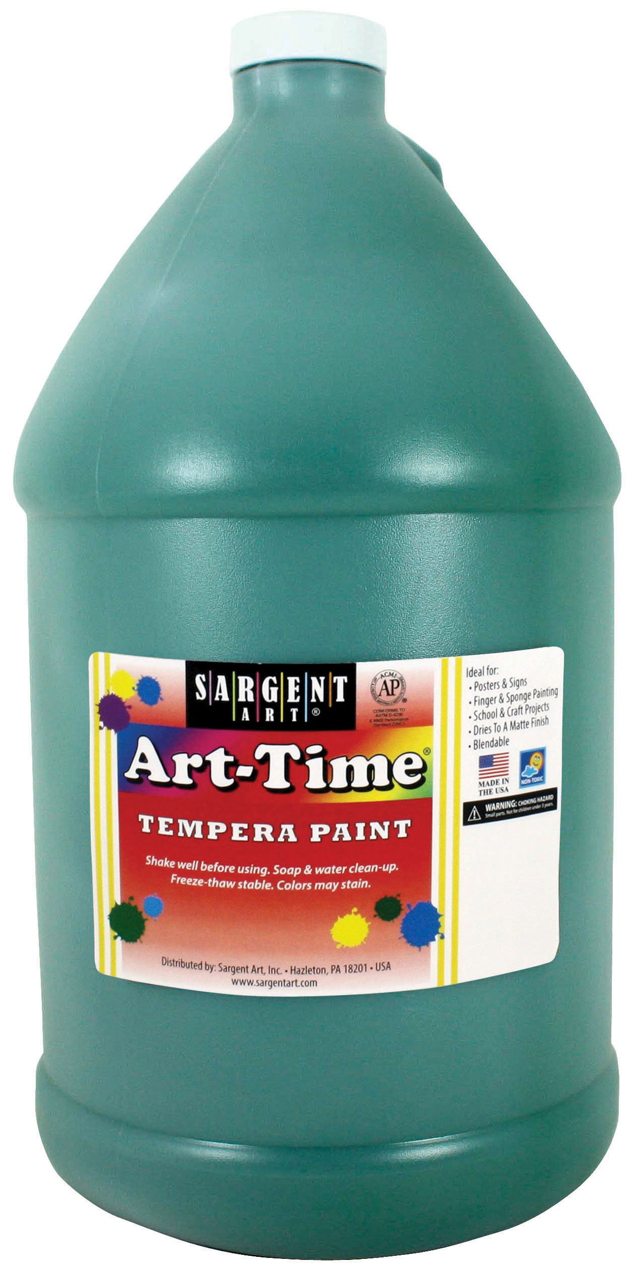 Sargent Art Gallon Green Art-Time Tempera Paint, Classic Color, Safe for Kids, Non-Toxic