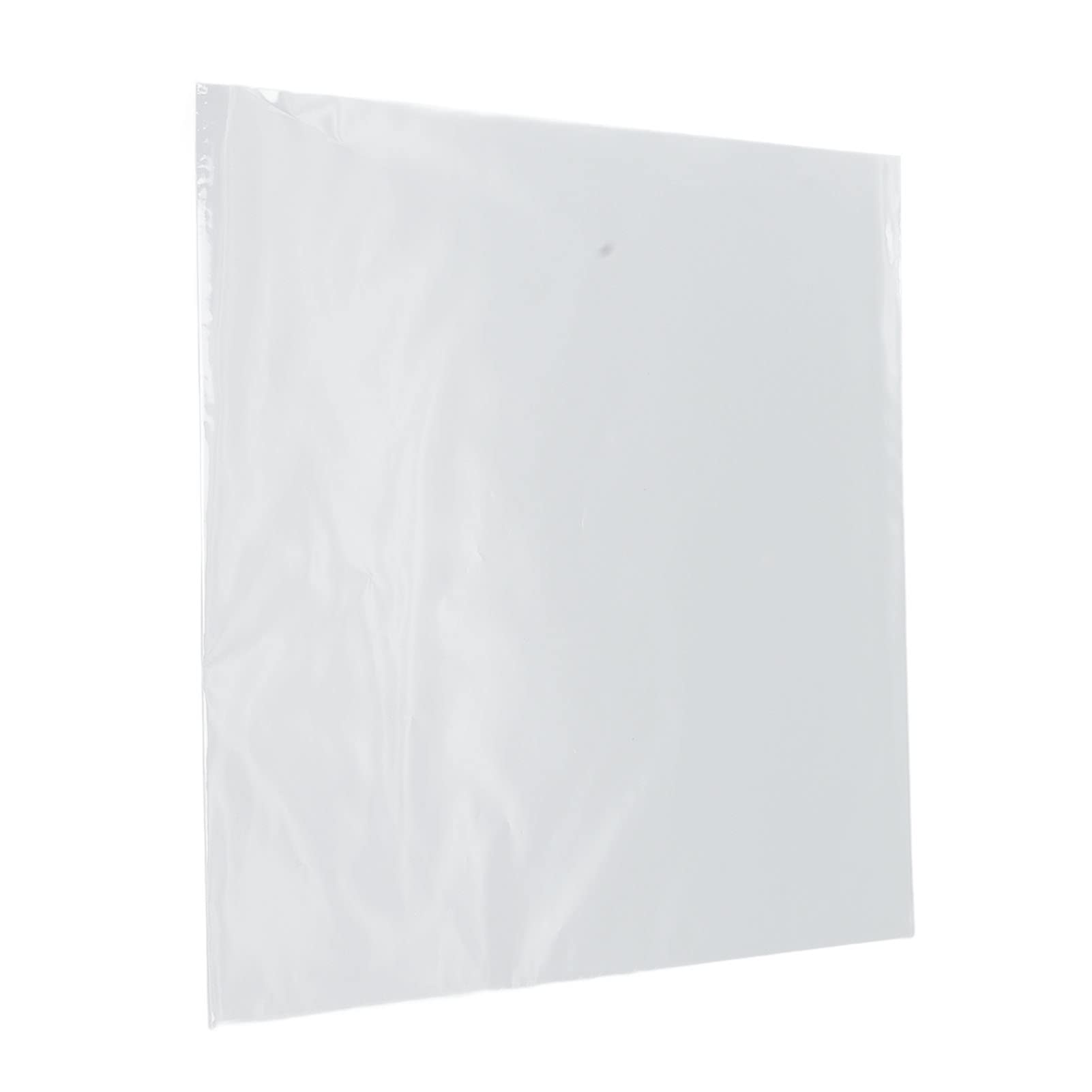 FECAMOS Resealable Record Outer Sleeves, Keep Non Adhesive Professional Record Sleeves Dust Free Protective OPP for 12in Records
