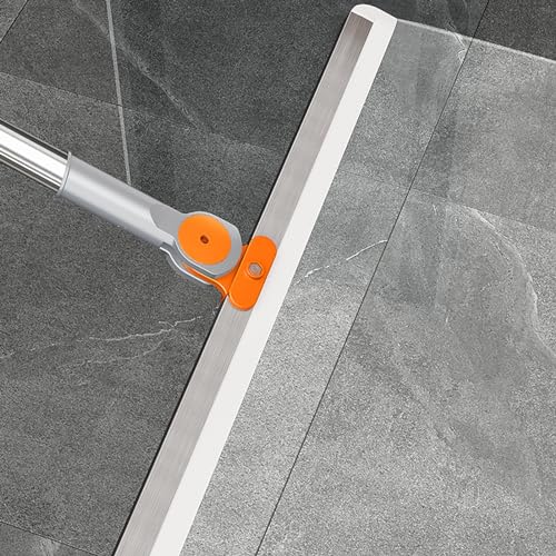 Floor Squeegee Broom Scrubber Telescopic Handle Cleaning Tool for Shower Bathroom Window