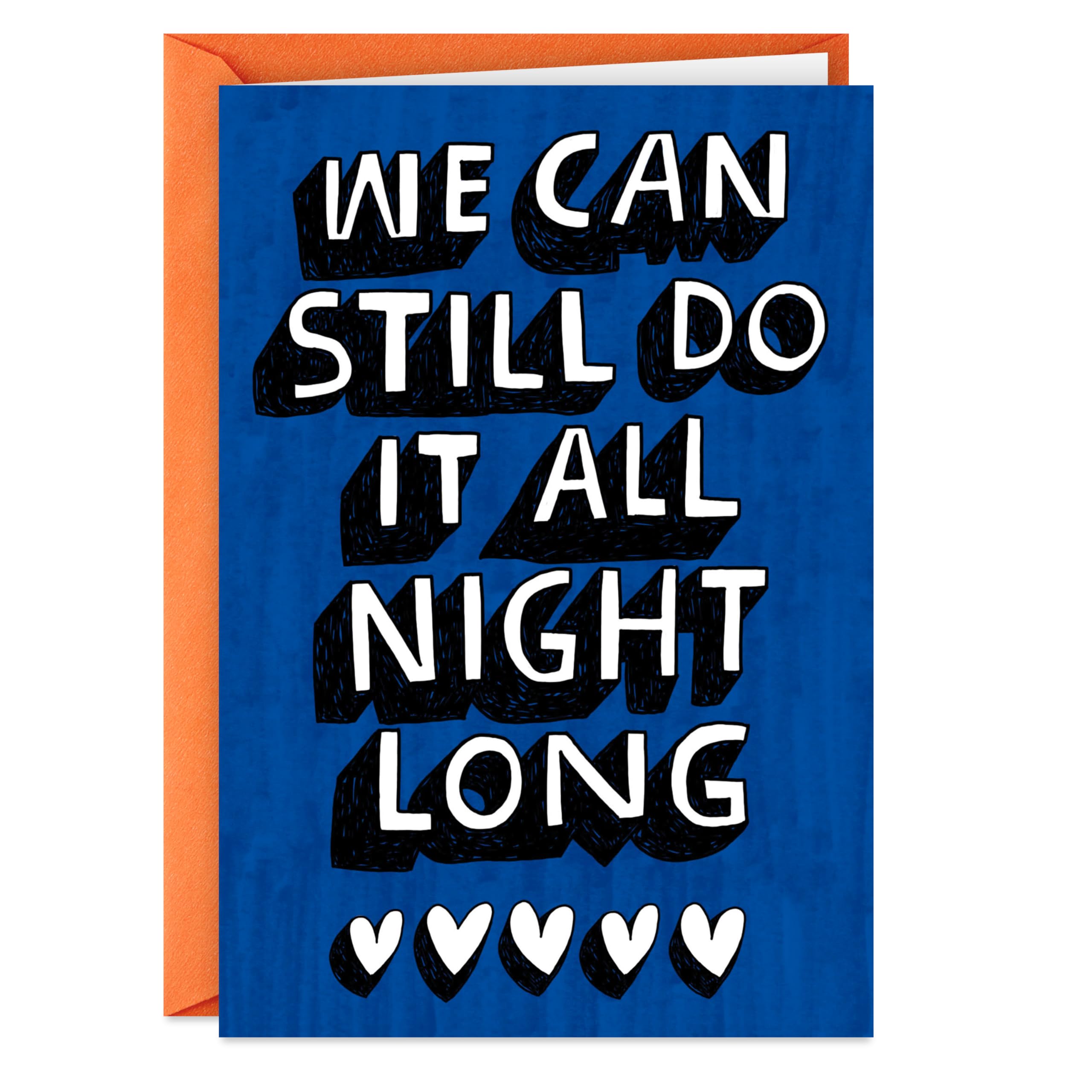 Hallmark Shoebox Funny Anniversary Card (All Night Long) for Birthday, Love, Just Because, and More