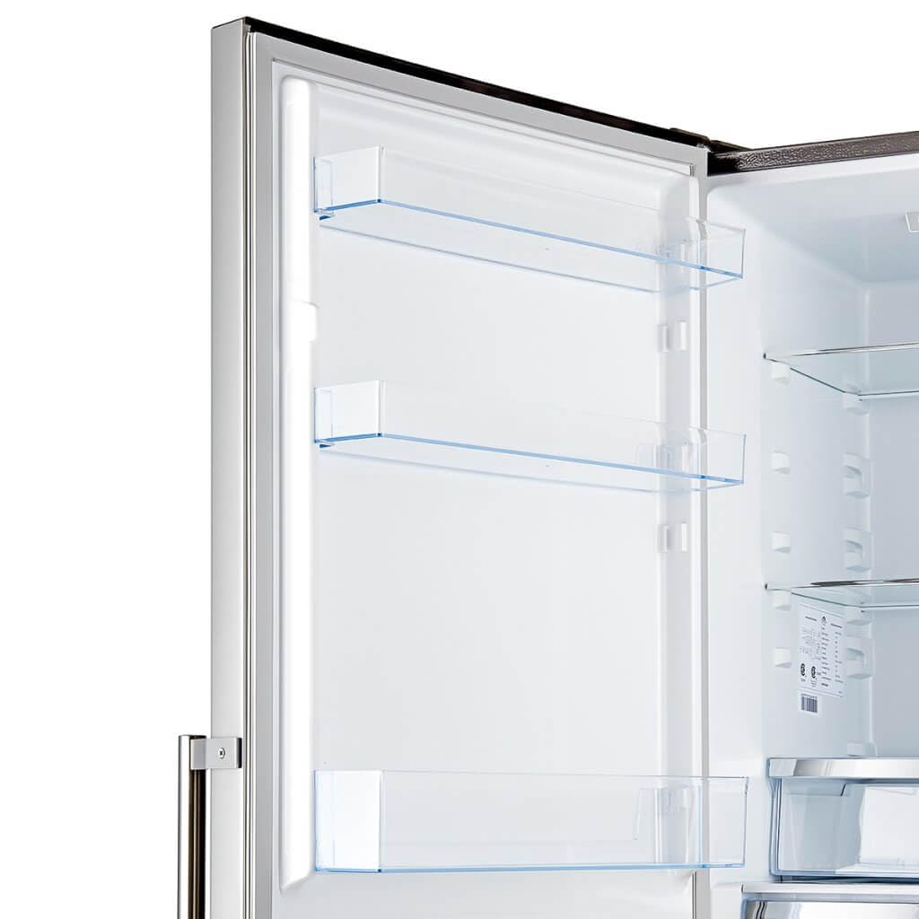 Forno Guardia 46.8" Side by Side Refrigerator with Touch Control & LED - 21.6 cu.ft Bottom Freezer Refrigerator - Swing Double Door Fridge with Adjustable Glass Shelves, Freezer and Crisper Drawers