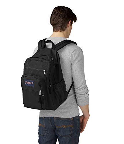 JanSport Big Laptop Backpack for College - Computer Bag with 2 Compartments, Ergonomic Shoulder Straps, 15” Laptop Sleeve, Haul Handle - Book Rucksack, Black