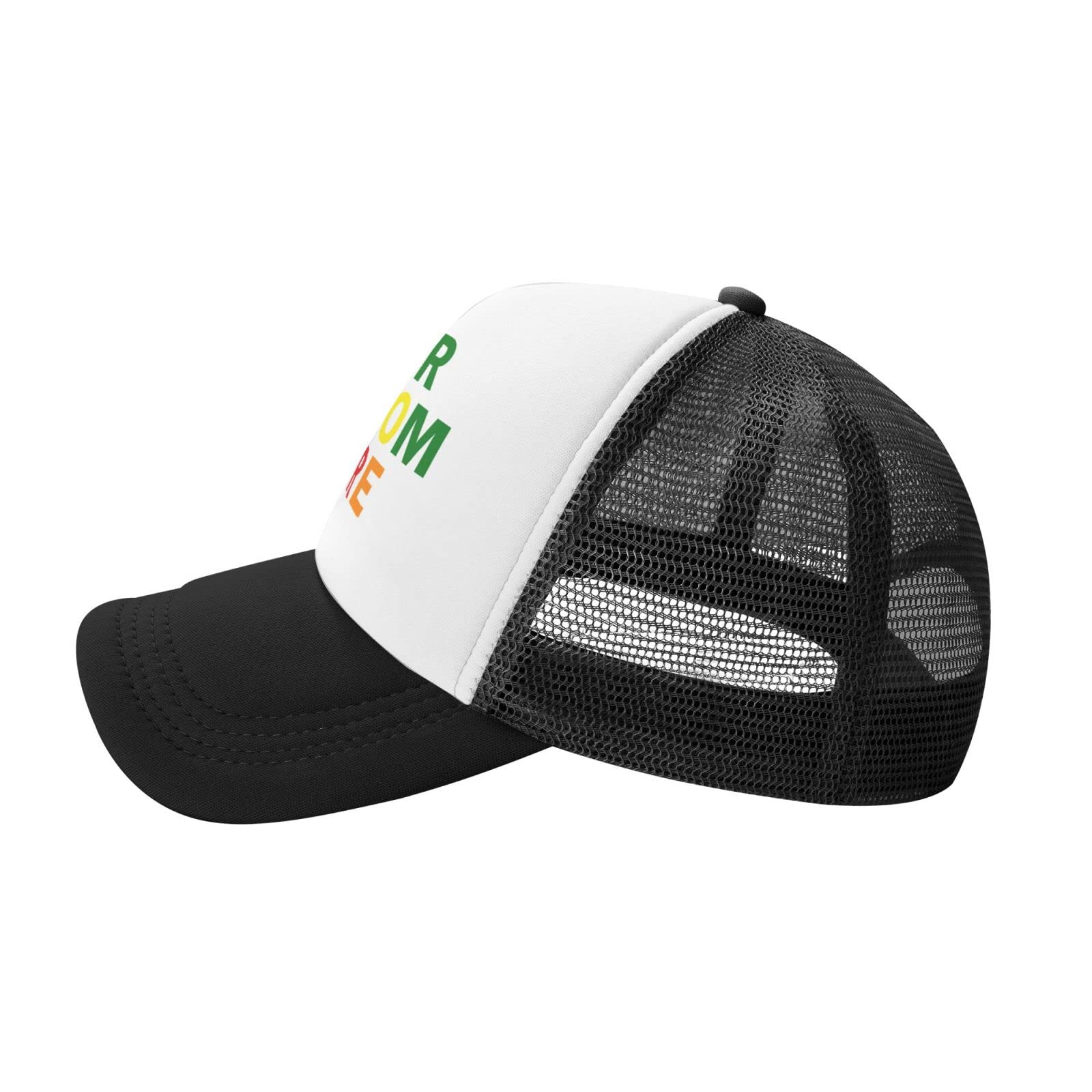 Custom Hat, Personalized Hat, Custom Trucker Hat, Design Your Own Hats with Text Logo Pictures Customized Mesh Hat Hip Hop Hats A-Black