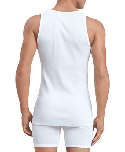 Calvin Klein Men's Cotton Classics 5-pack Tanks, 3 White/2 Grey Heather, Medium