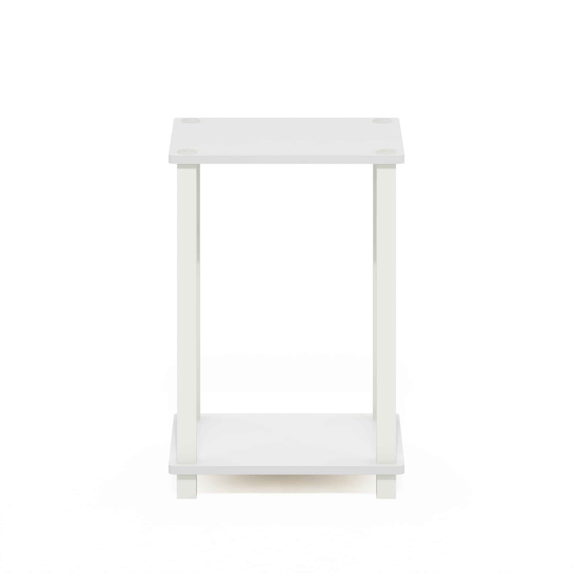 Furinno Simplistic End Table, Small, White/White