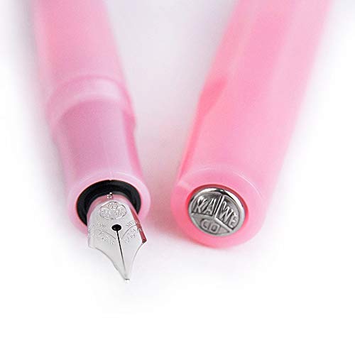 Kaweco Frosted Sport Fountain Pen Blush Pitaya, Fine Nib with Kaweco Sport Octagonal Clip Chrome (2019 Novelty)