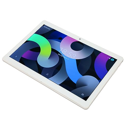 DAUERHAFT 10.1 Inch Tablet, 12GB RAM 256GB ROM 1920x1200 Resolution 100-240V 10.1 Inch Tablet PC 20MP Rear Camera GPS for Business for Entertainment (US Plug)