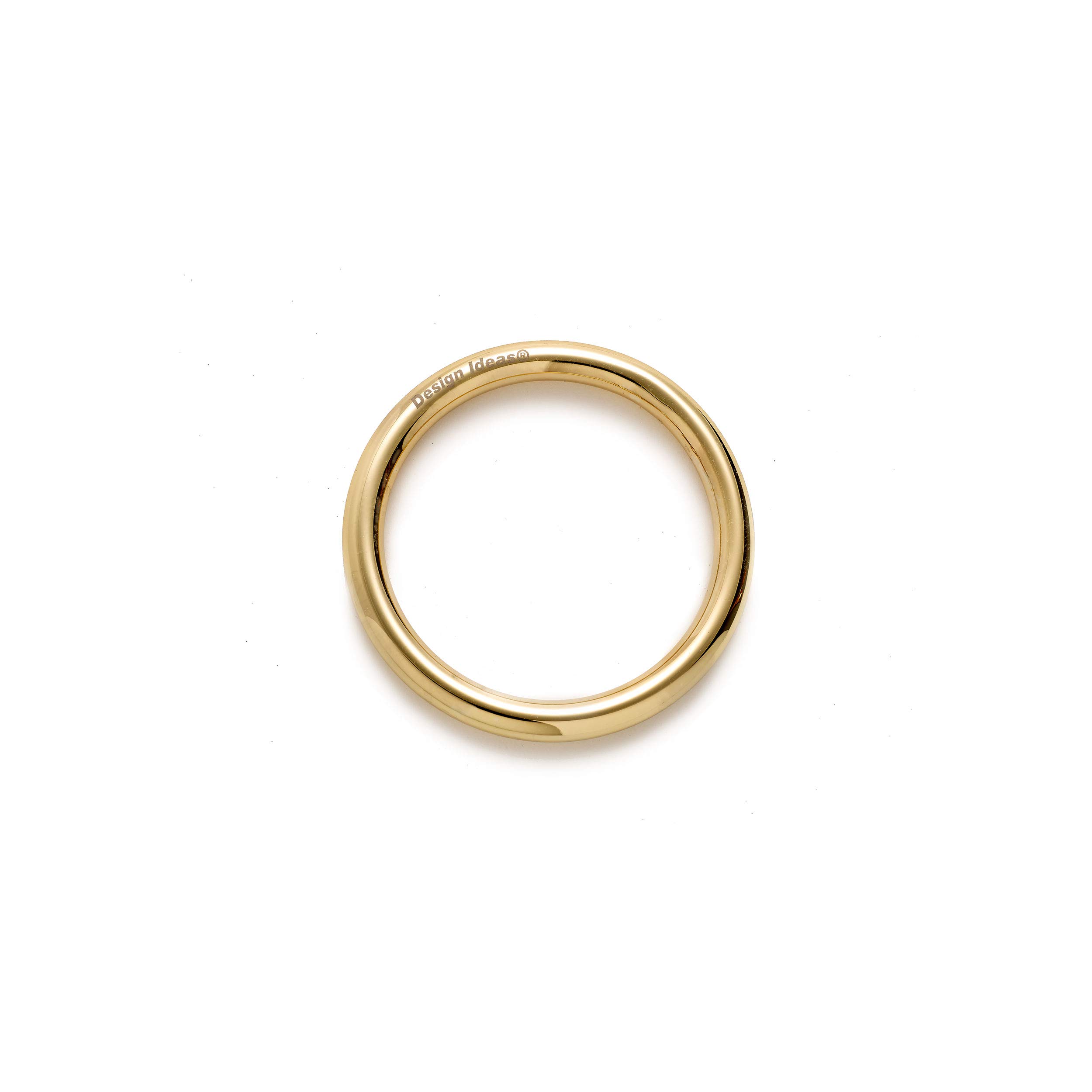 Design Ideas Toro Tissue Ring, 4" Diameter Stainless Steel Tissue Dispenser (Brass)