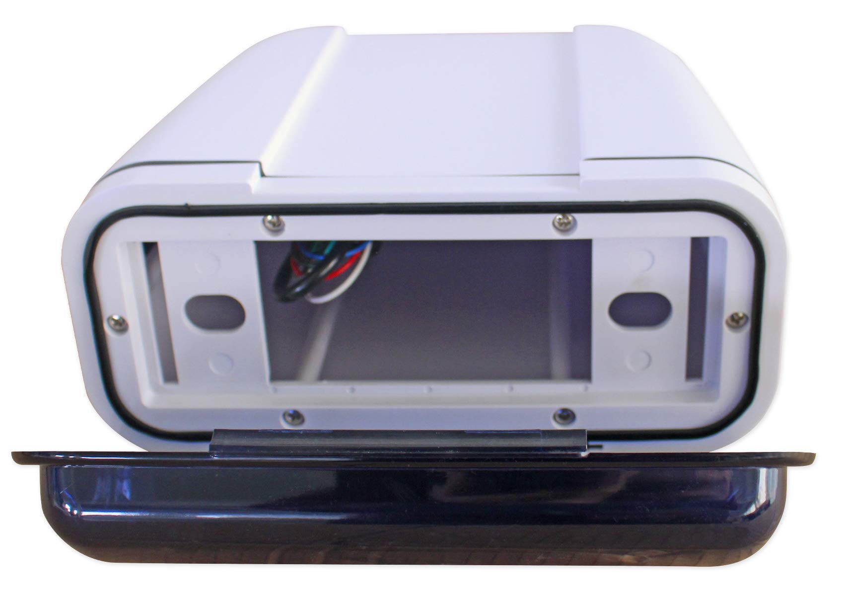 Rockville Rmh200w Single Din Marine Radio Waterproof Gimbal Housing, White