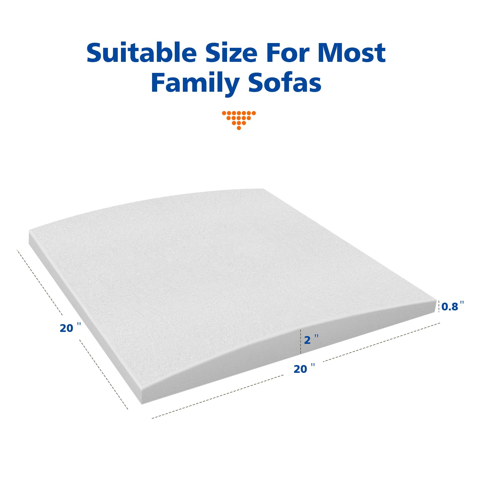 Couch Sofa Cushion Support for Sagging Seat, 3-Pack 20"X20" Gray Curve Furniture Seat Under Couch Sag Repair,Foam Insert Sofa Cushion Support Board for Sectional Sofa.