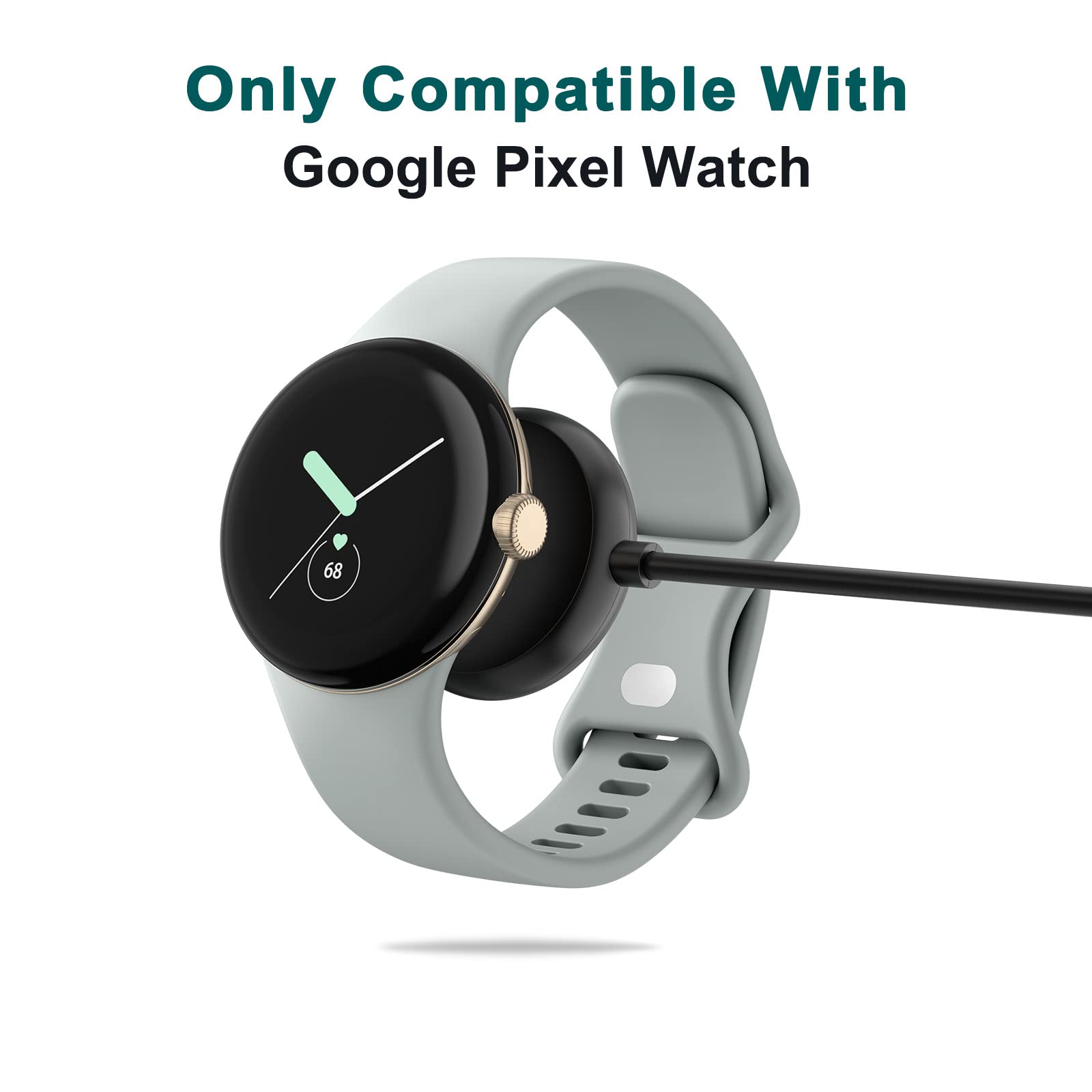Charger Cable for Google Pixel Watch Charger (Not for Watch 2), Replacement USB Charging Cradle Dock Stand Cable for Google Pixel Watch (3.3 ft)