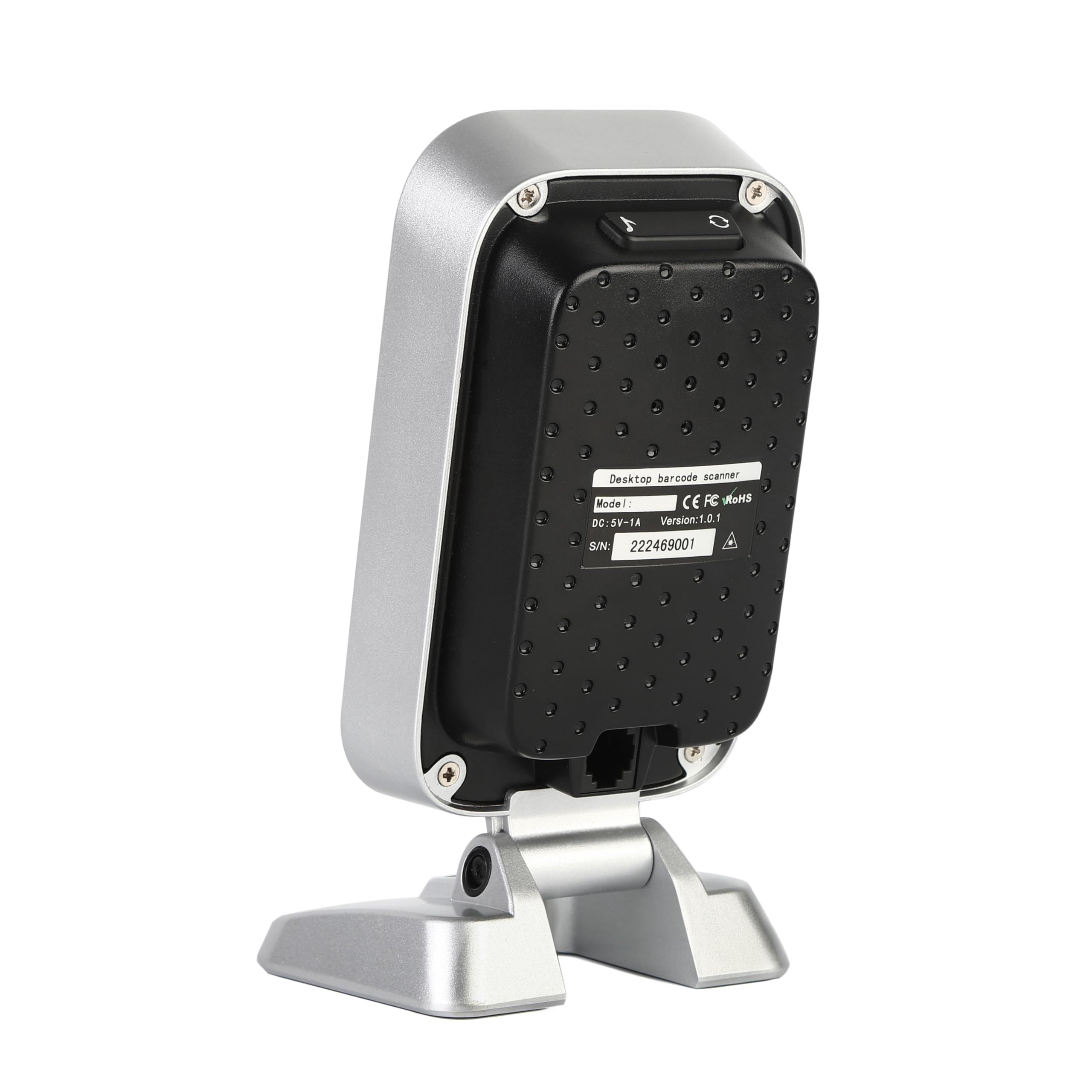 MUNBYN 1D 2D QR Desktop Barcode Scanner Omnidirectional Manual/Automatic Image Sensing Scanner Hands-Free USB Scanner for Windows, Linux, Mac PC for Mobile E-Payment, Supermarket, POS System, Library