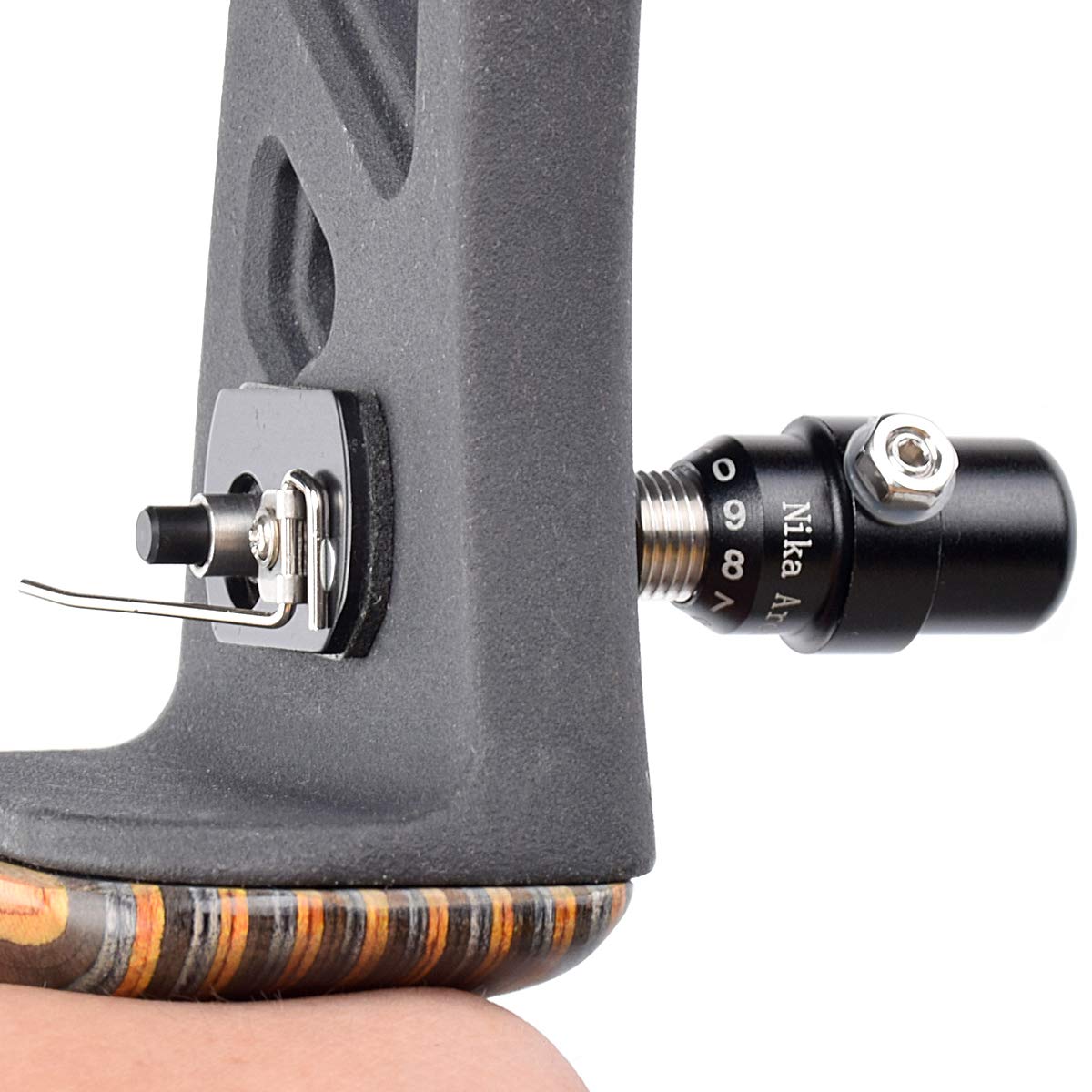 Chuangtong Archery Plunger and Rest - Recurve Bows Screw-in Pressure Button Metal Rest Color Black Right Hand