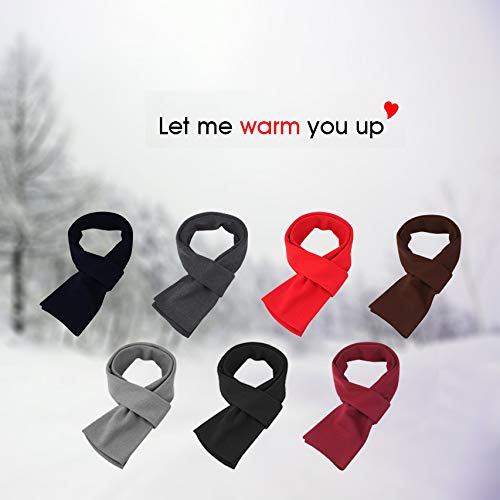 ChunCui Mens Long Thick Scarf Solid Color Soft Warm Cashmere Feel Fashion Scarf Black