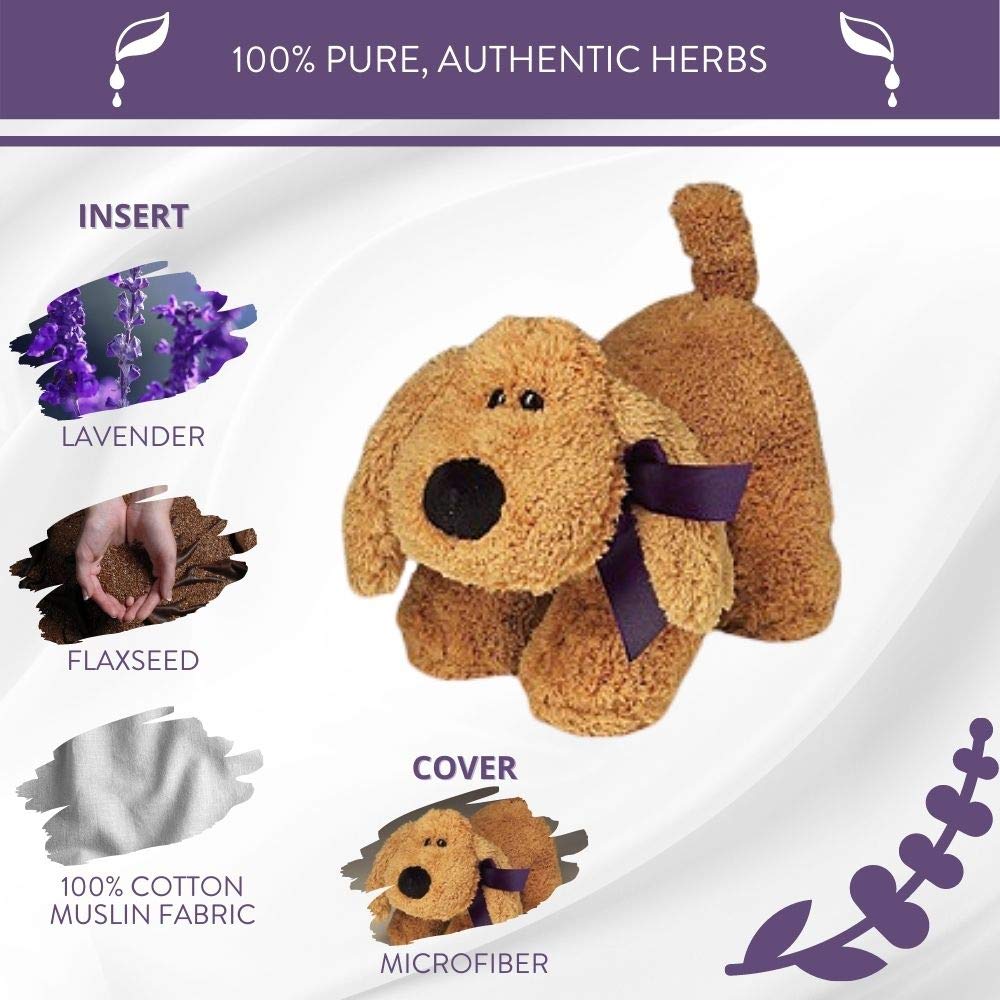 Sonoma Lavender Microwaveable Aromatherapy Pillow, Lucky The Puppy, Lavender Scented
