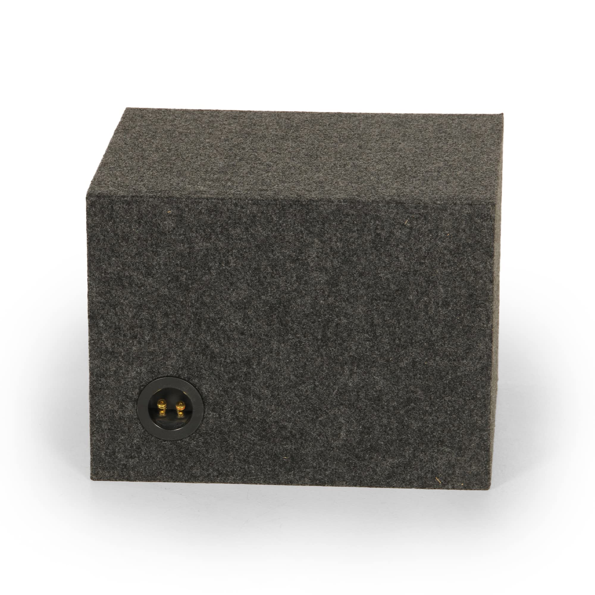 Q Power QBASS Dual Vented 12 Inch Heavy Duty MDF Material Single Car Audio Subwoofer Enclosure Box with 2 Vents for Heat Management, Charcoal (2 Pack)