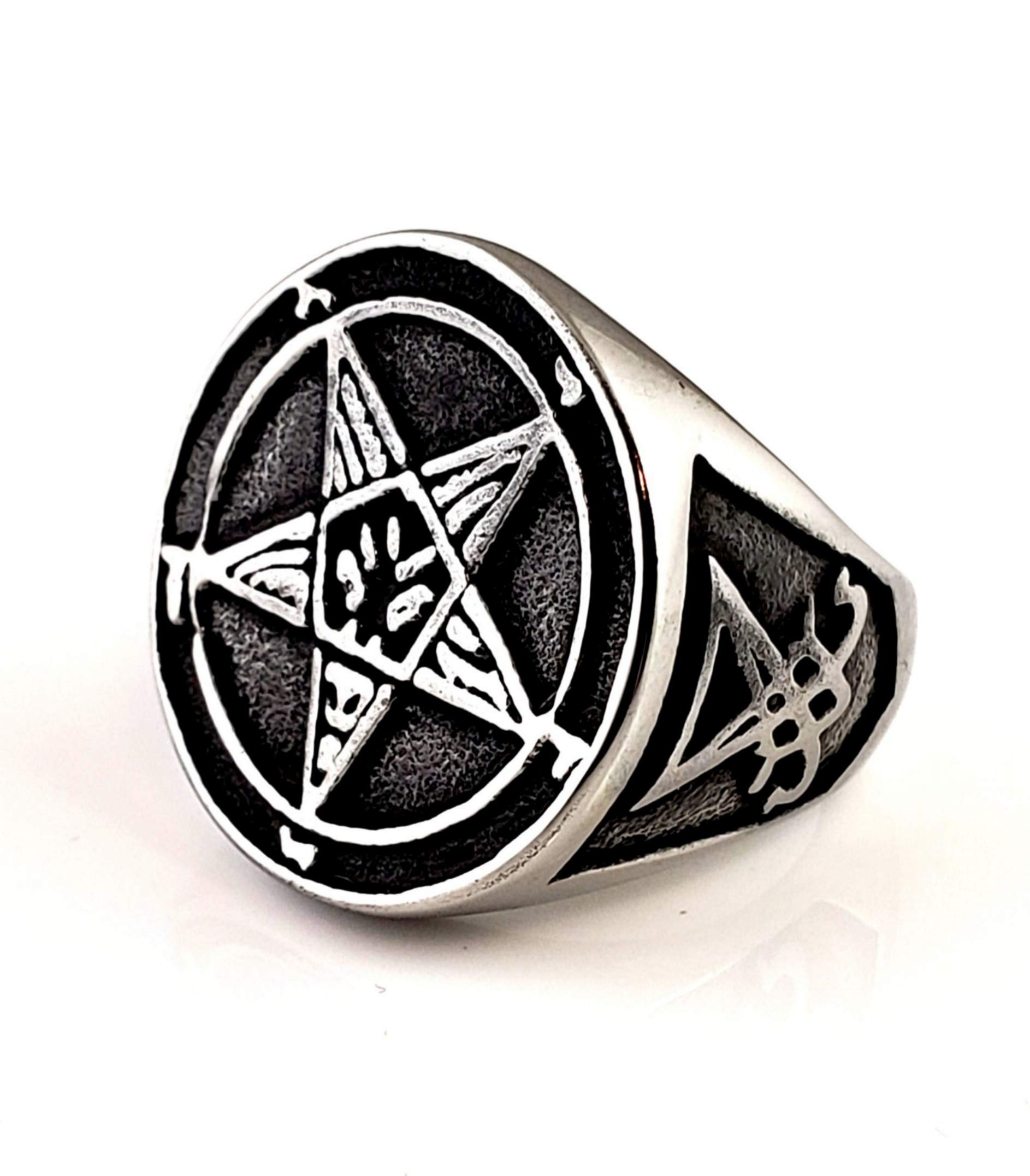 Church of Satan - Sigil of Baphomet Ring Sz. 8-13 (8)