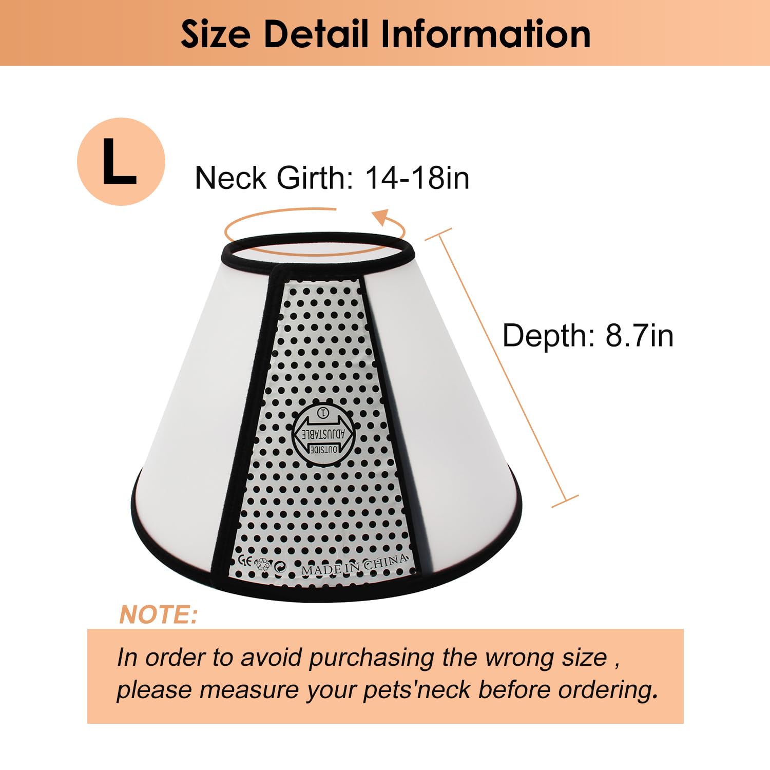Juvielich Soft Dog Cone Collar for Small Medium Dogs Comfy Cones to Stop Licking Protective Collar for Dog After Surgery Anti-Bite Lick, Adjustable Recovery Elizabethan Dog Collar 1 Pcs(Neck:14-18in)