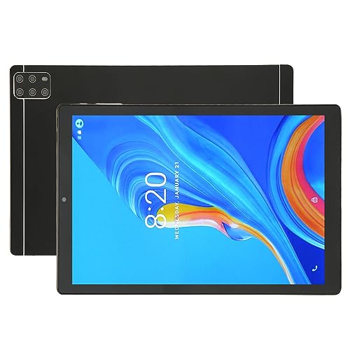 DAUERHAFT Full HD Tablet, 6GB 128GB 8800mAh 2MP 5MP 10.1 Inch Tablet PC 100‑240V 10 Core CPU Dual Speakers with Earbuds for Game for Android 12 (US Plug)