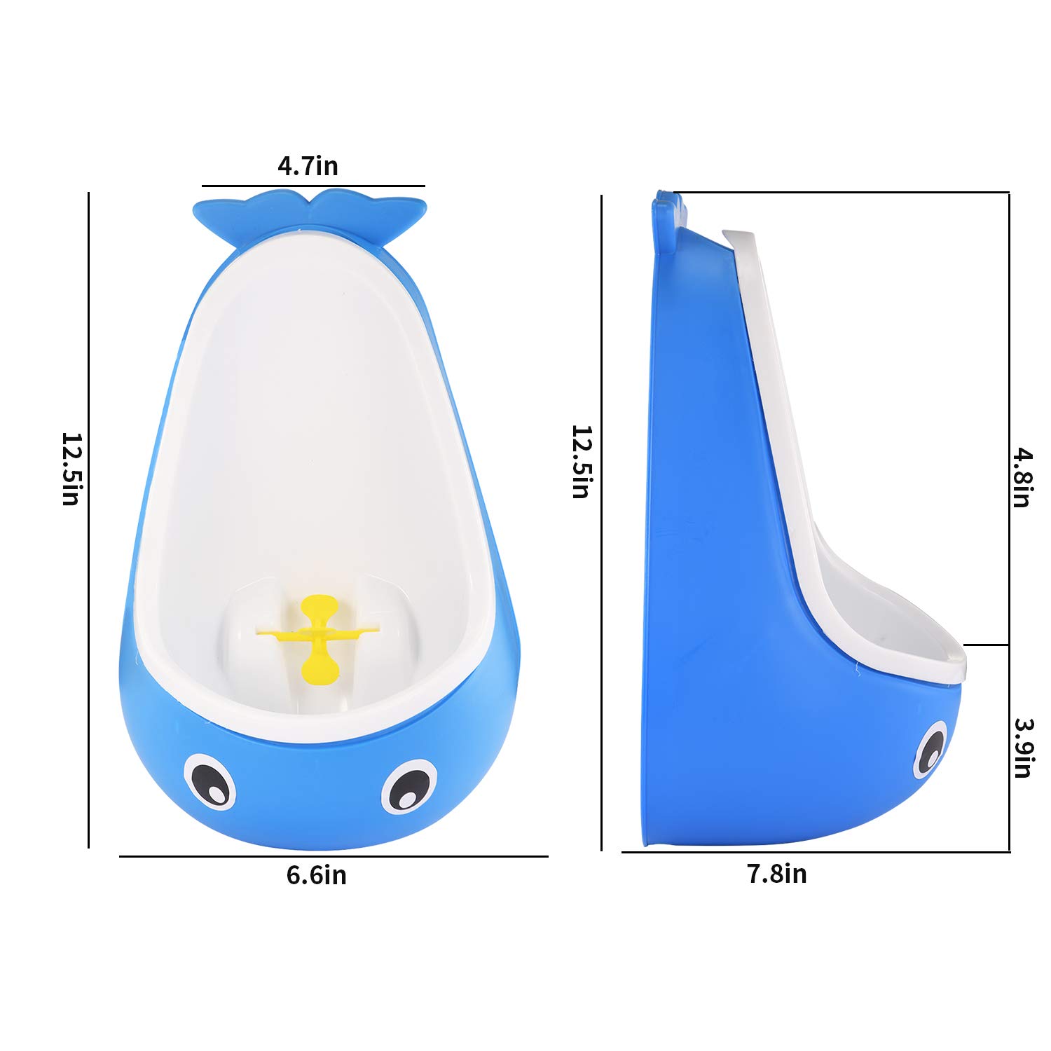 Cute Cow Urinal Potty Training for Boys with Funny Aiming Target/Portable Toilet Training, Potty Urinal Pee Trainer Urine (White)