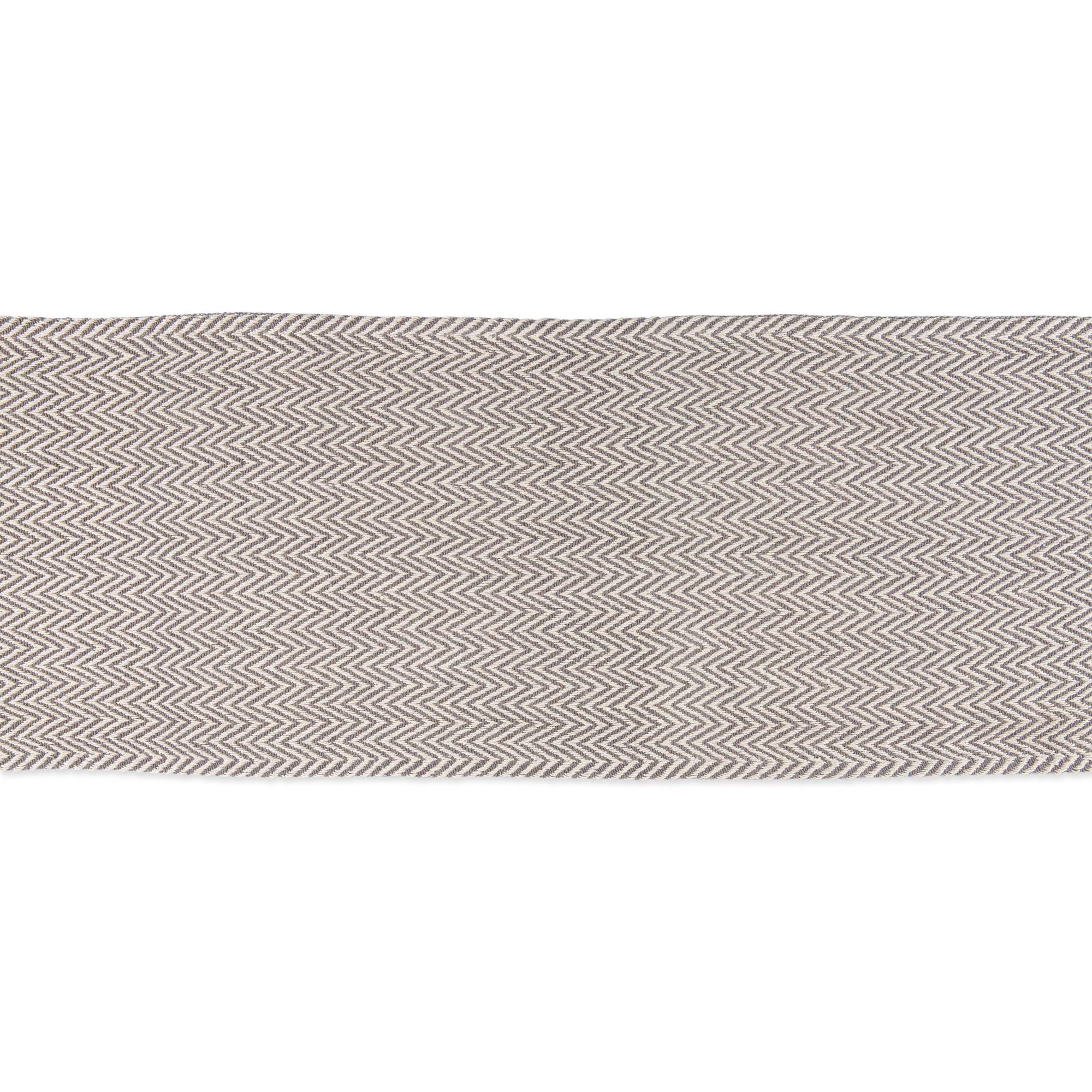DII Woven Basic Tabletop Collection Chevron Table Runner, 15x72, Gray