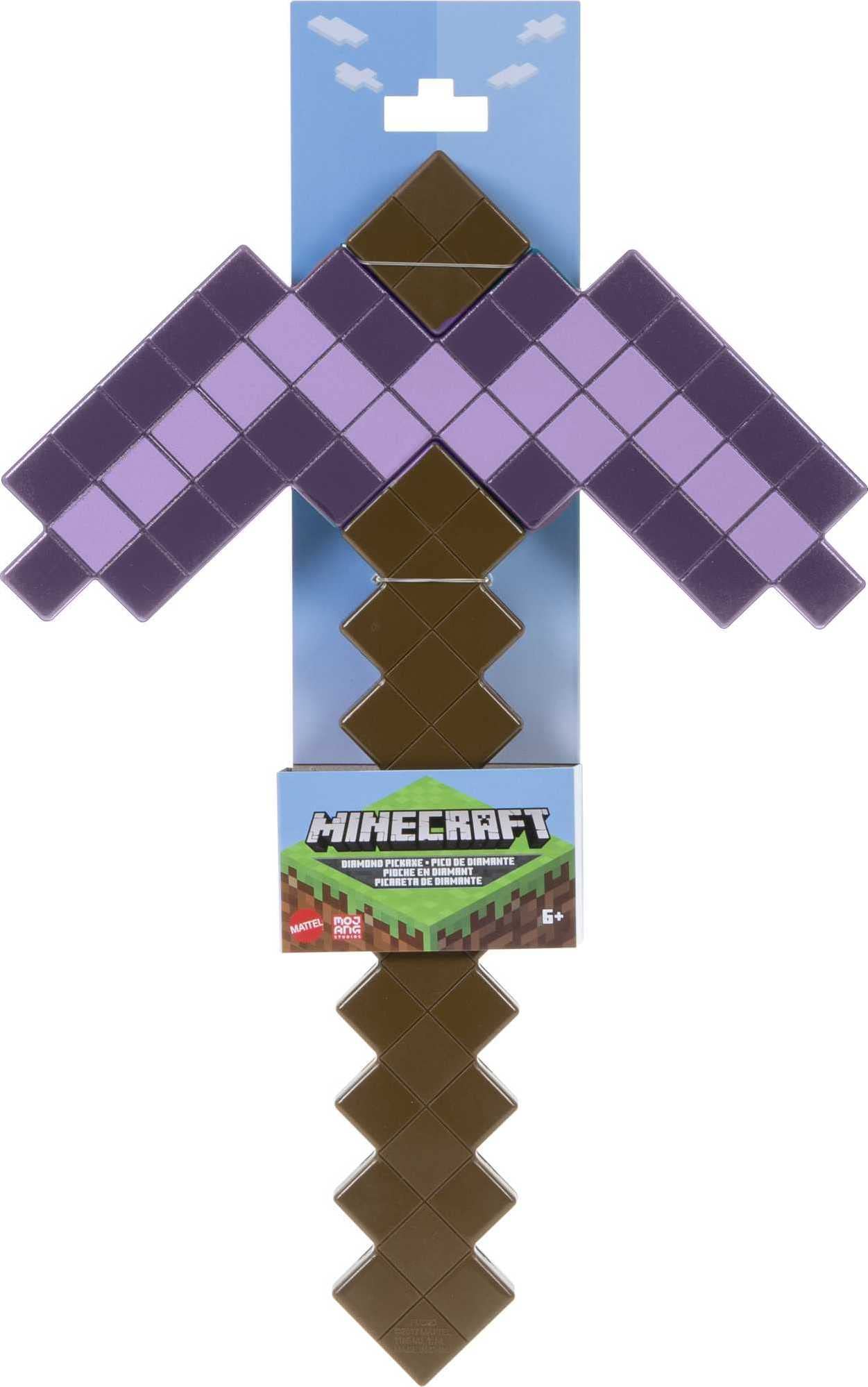 Minecraft Role-Play Accessory Collection, Child-Sized Sword or Pickaxe, Collectible Gift for Video Game Fans Age 6 Years & Older