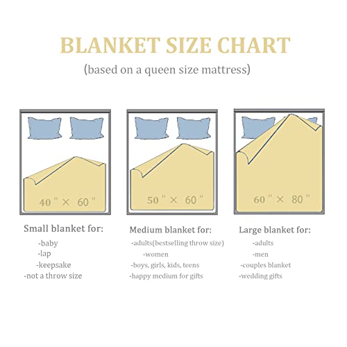 Tupmnbry Wildflowers Floral Throw Blanket Botanical Floral Printed Blanket Super Soft Flannel Throw Blanket Lightweight Fluffy Plush Fuzzy Bed Blanket for Bedding Sofa and Travel 50"X60"