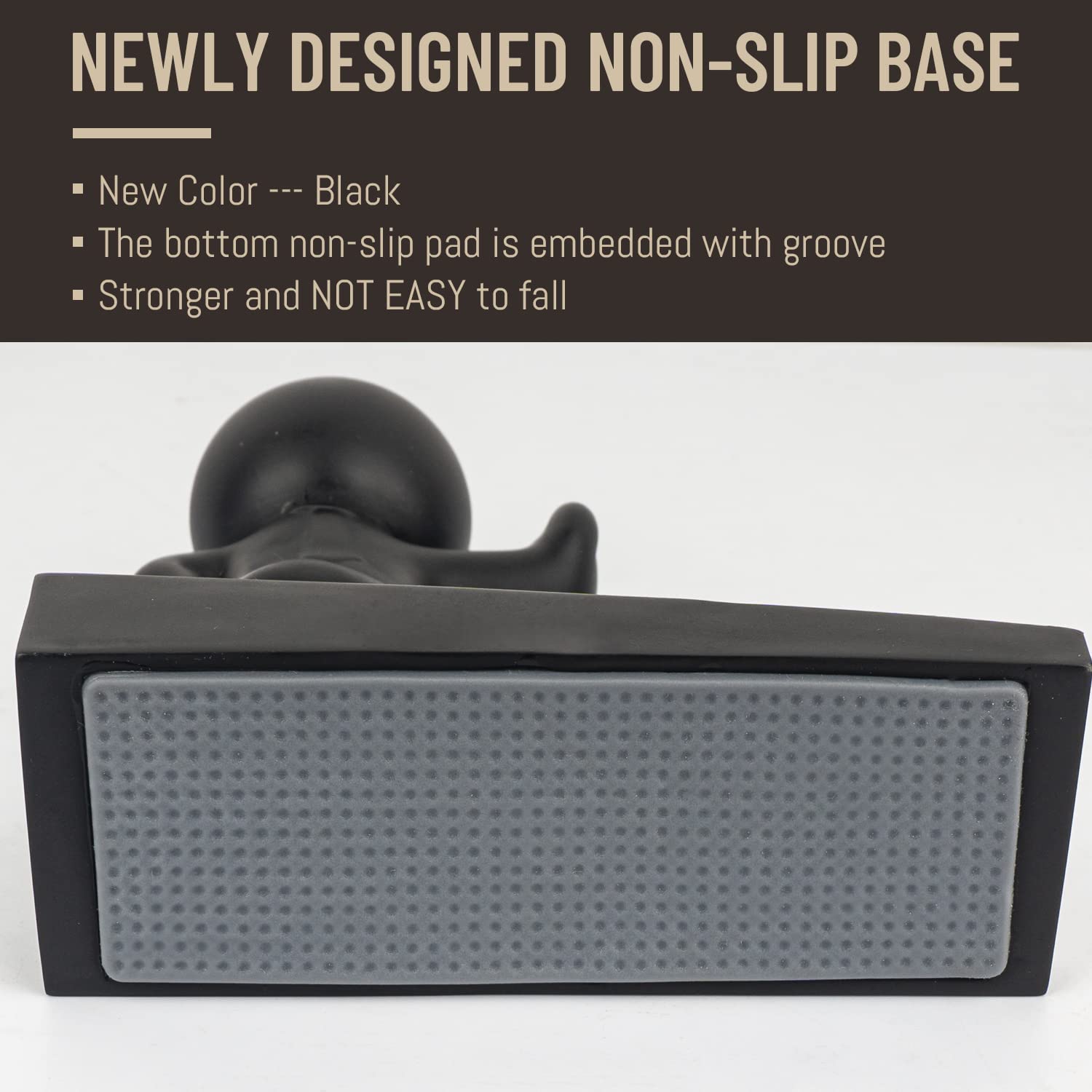 Cute Door Stop, Decorative and Sturdy, Well Designed Door Stopper, Effective to Hold Your Door Open, 1 Pack, Black (Patented)