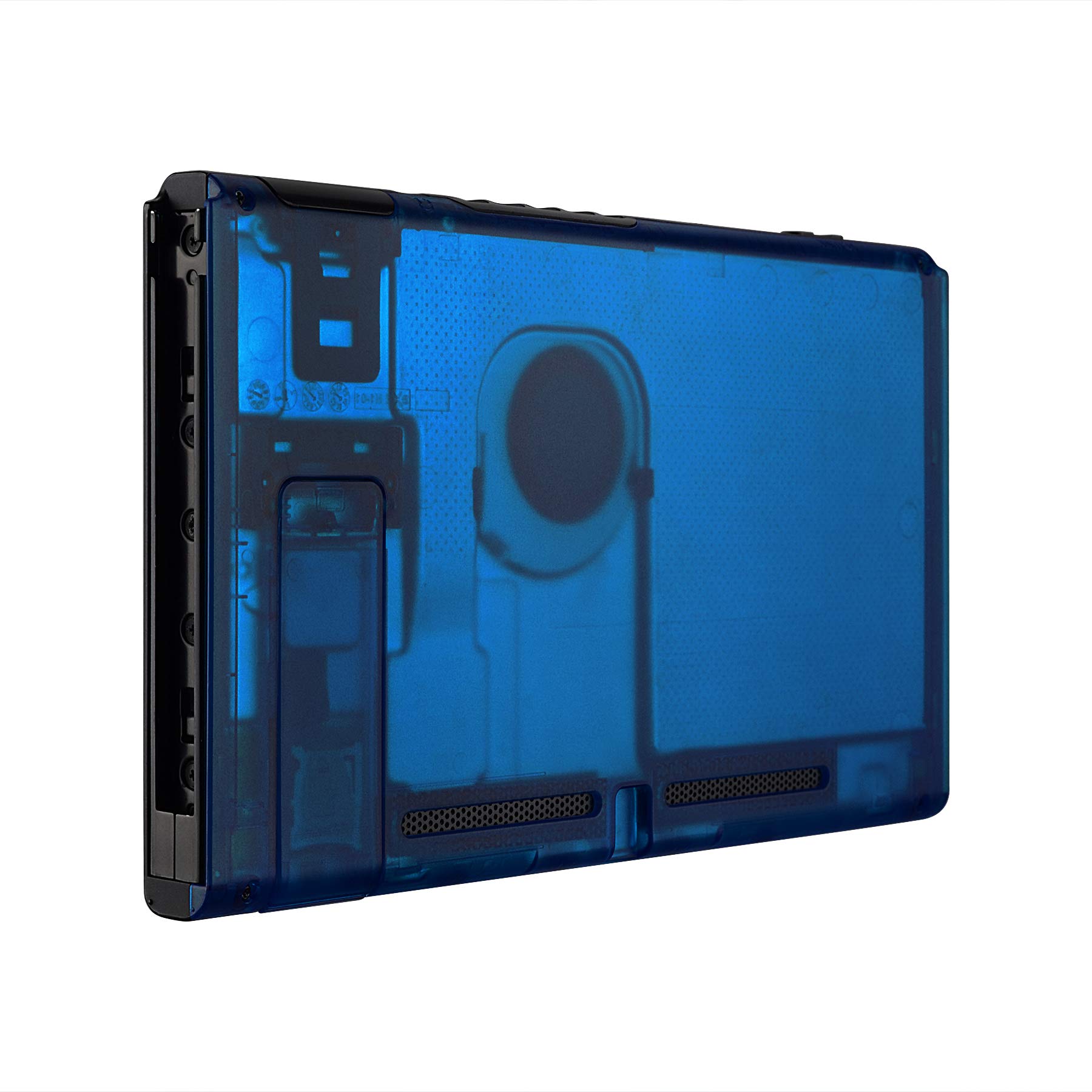 eXtremeRate Clear Blue Faceplate Backplate DIY Replacement Housing Shell Case for Nintendo Switch Console with Kickstand β JoyCon Console NOT Included