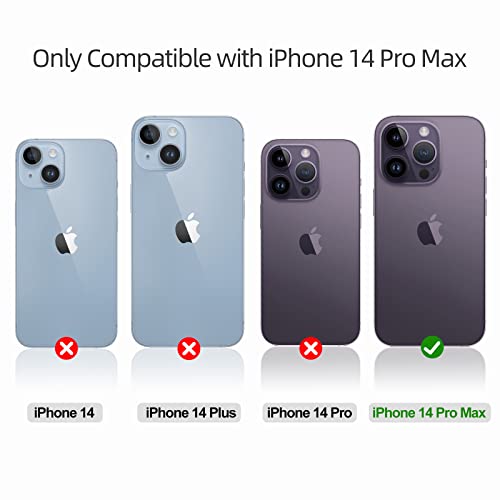 K TOMOTO Compatible with iPhone 14 Pro Max Case for Women, [Drop Protection] [Anti-Fingerprint] [Anti-Scratch] Shockproof Soft-Touch Silicone Phone Case for iPhone 14 Pro Max 6.7", Hot Pink