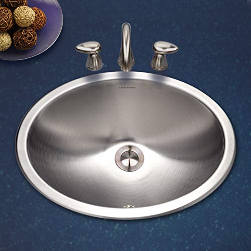 Houzer CHTO-1800-1 Opus Series Topmount Stainless Steel Oval Bowl Lavatory Sink with Overflow