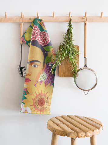 Ekelund Weavers - Frida Kahlo Design 'Flores' -100% Organic Cotton Dish Towel - @14 x 21 inches