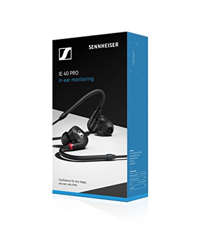 Sennheiser Pro Audio IE 40 PRO, molded in ear dynamic monitors (Clear)